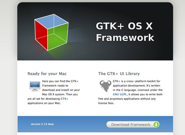 Installation du Framework GTK sous Xcode
